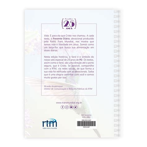 Agenda Presente Diário Momentos Devocionais Feminino