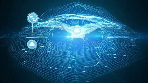 A Holographic Representation Of A Digital Spider Web Showcasing The