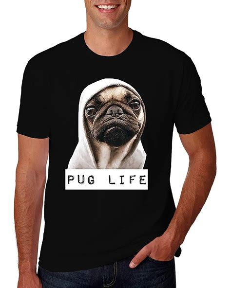 Pug Life Funny Thug Life T Shirt Mens T Shirt In T Shirts From Mens