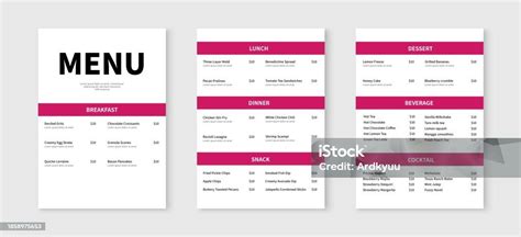 Template Desain Menu Restoran Yang Elegan Desain Tata Letak Flyer Menu