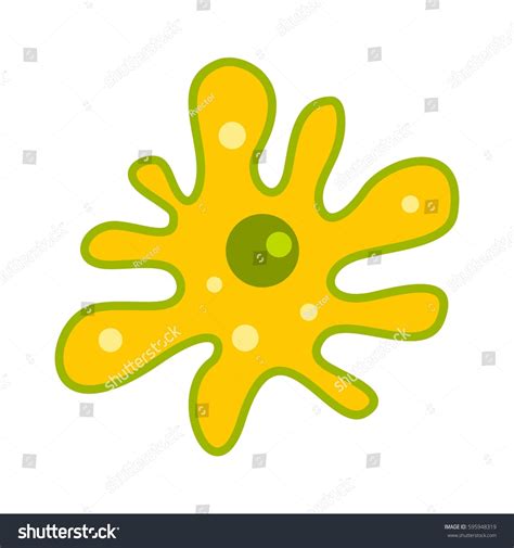 Amoeba Icon Flat Style Isolated On Stock Vector Royalty Free
