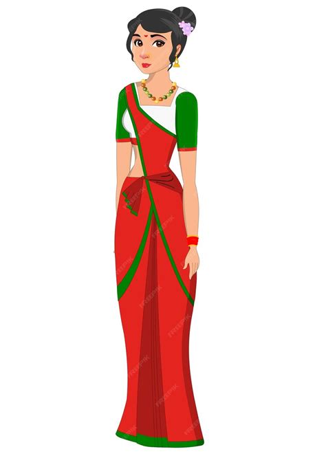 Premium Vector Women Cartoon Character Indian Maid Indian Women In