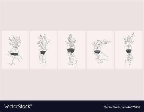 Poster Or Card With Different Woman Hands Gestures