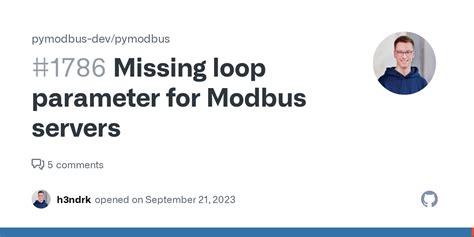 Missing Loop Parameter For Modbus Servers Issue 1786 Pymodbus Dev