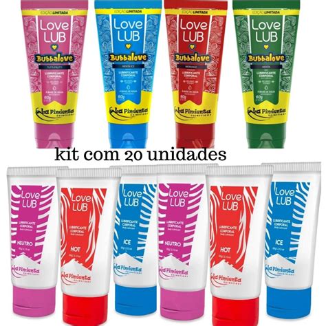 Kit Com 20 Lubrificantes A Base De Agua Love Lub Bubbalove 60 Gr Sex Shop Shopee Brasil