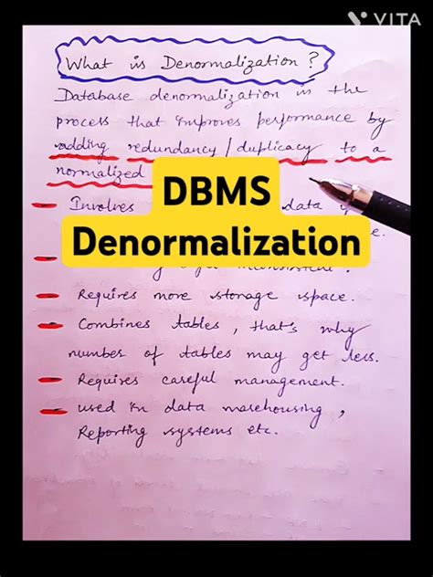 What Is Denormalization Normalization Denormalization Dbms Dbmslecture Database Data