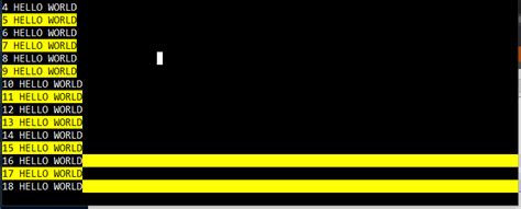 C Console Background Color Fills Line When Exceeding Buffer