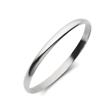 Silver Half Round Solid Bangle | Wholesale Round Bangles
