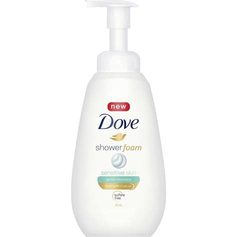 Dove Body Wash Shower Foam Sensitive Skin 400ml Woolworths