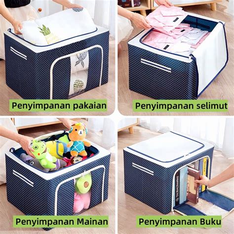 Jual Kotak Penyimpanan Oxford Storage Box Pakaian Organizer Jumbo Tempat Penyimpanan Multifungsi