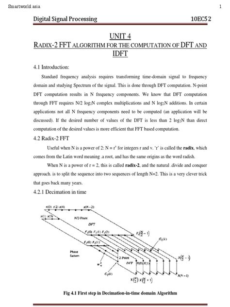 fft module pdf discrete fourier transform fast fourier transform