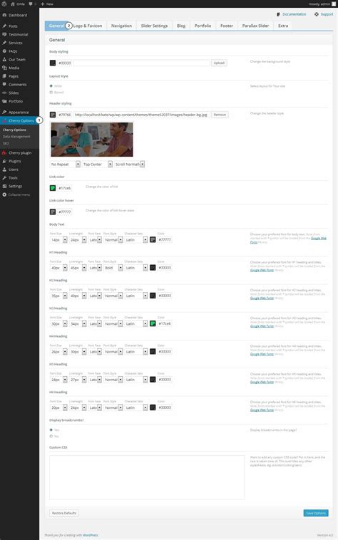 WordPress Cherry 3 X How To Change Color Scheme Css Images Template Monster Help