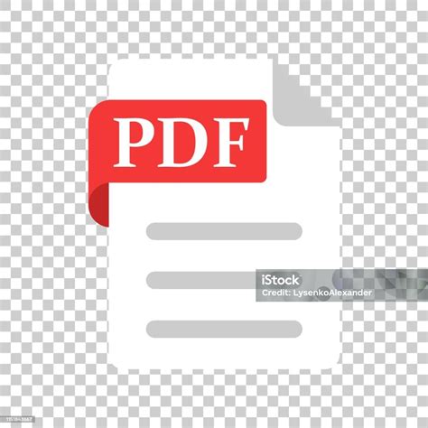 透明なスタイルの Pdf アイコン孤立した背景にテキストベクトルイラストを文書化しますアーカイブビジネスの概念 アイコンのベクターアート
