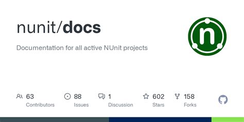 NUnit Documentation Nunit Docs Wiki GitHub