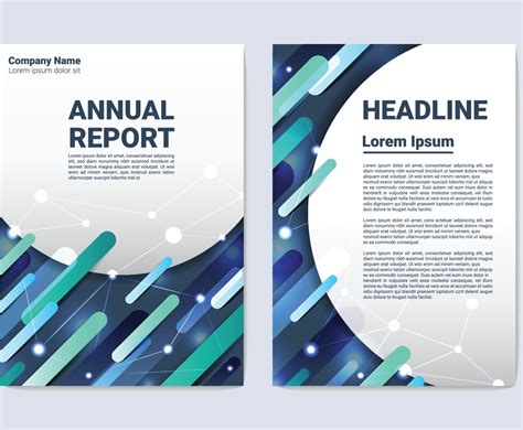 Annual Report Background Template Set Vector Art And Graphics