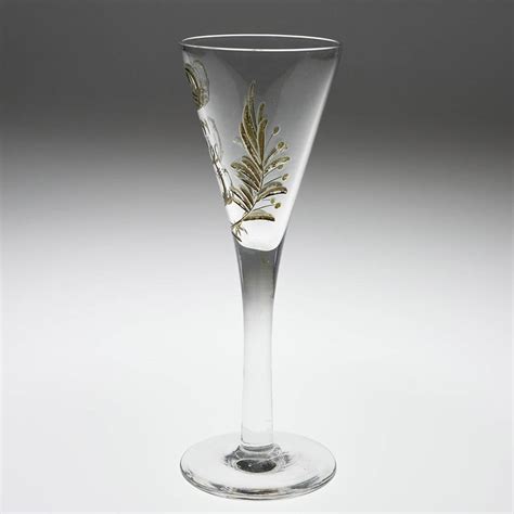 Wine Glass With Gilded Giii Cipher C1890