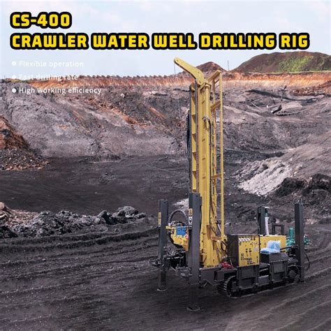 Crawler Mounted Neumatic 200m 300m 400m Water Well Small Drilling Rig