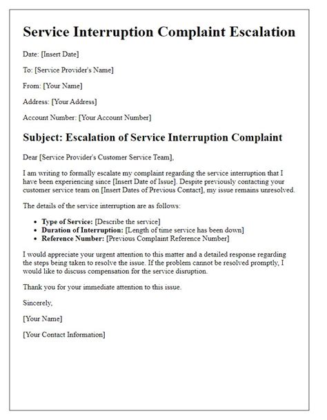 Letter Template For Complaint Escalation Response Free Samples In Pdf Letterin