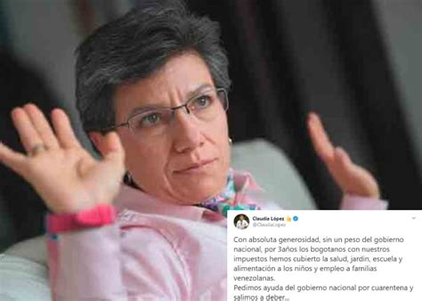 El Abucheo En Redes A Claudia López Por Sus Declaraciones Sobre Venezolanos