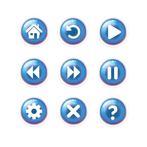 premium vector game buttons vector set