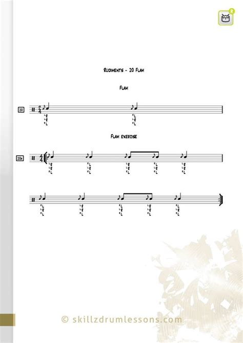 40 Essential Rudiments 20 Flam Skillz Drum Lessons