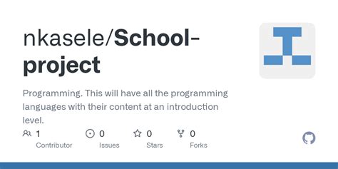 Github Nkaseleschool Project Programming This Will Have All The