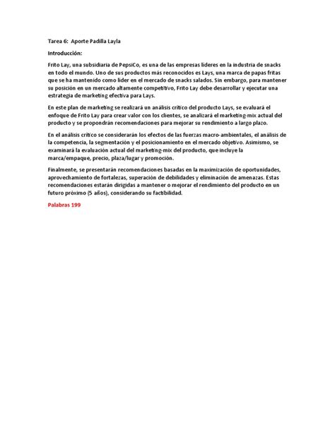 Tarea 6 Aporte Padilla Layla Pdf Marca Marketing