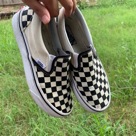 Black And White Checkered Vans Aesthetic