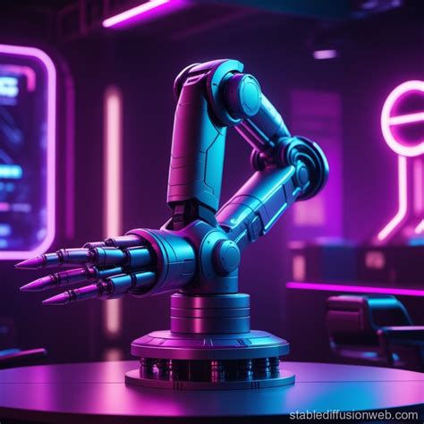 Robot Arm And Partly Built Rocket On Table Stable Diffusion Online