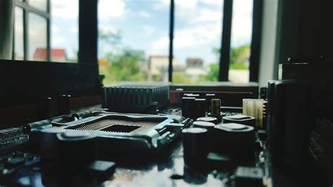 Premium Photo Close Up Of Architectural Model On Table
