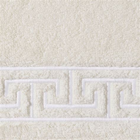 Matouk Adelphi Bath Rugs Ivory Geometric Design Luxury Rugs