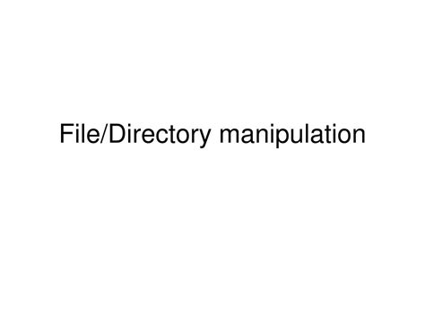 Ppt Filedirectory Manipulation Powerpoint Presentation Free