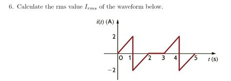 solved calculate the rms value i rms of the waveform below