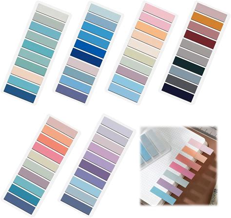 1200 Pcs Index Tabs Sticky Aesthetic Book Tabs Annotation Kit Coloured Tabs For Annotating