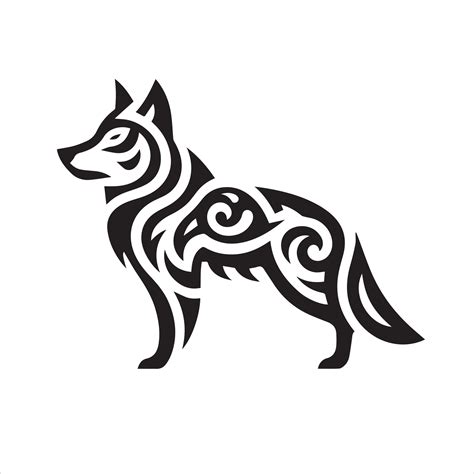 Wolf Tribal Tattoo Logo Icon Design Illustration 36383393 Vector Art At