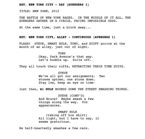 Avengers Endgame Script Read And Download It Now