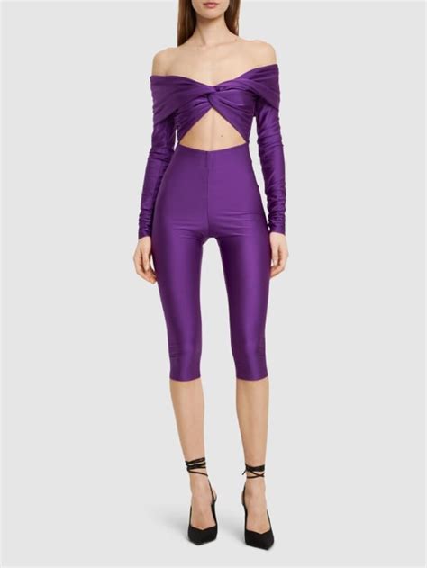 Kendall Shiny Lycra Long Sleeve Jumpsuit The Andamane Women