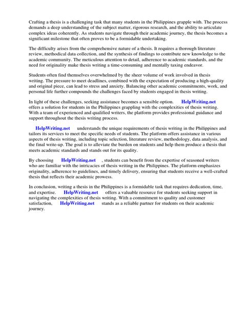 Example Of Thesis Writing In The Philippines Pdf Thesis Science