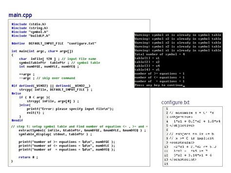 review chapter 10 parse configuration file of linear