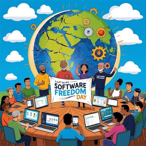 Default A Vibrant Composition Celebrating Software Freedom Day