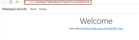 Core Azure Web App Deployment Successful But Site Cant Be Reached Error When