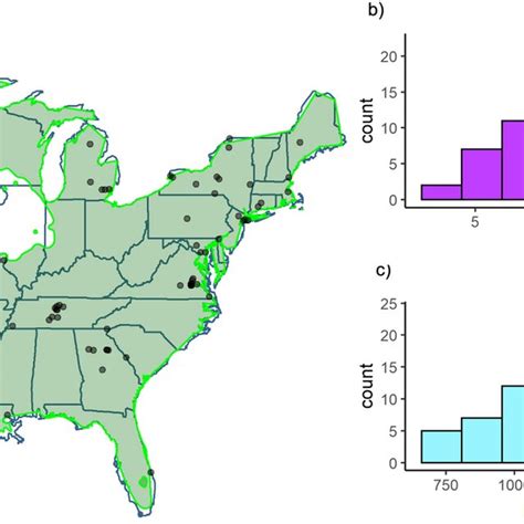 A Map Of Natural Geographic Distribution Of Red Maple Acer Rubrum