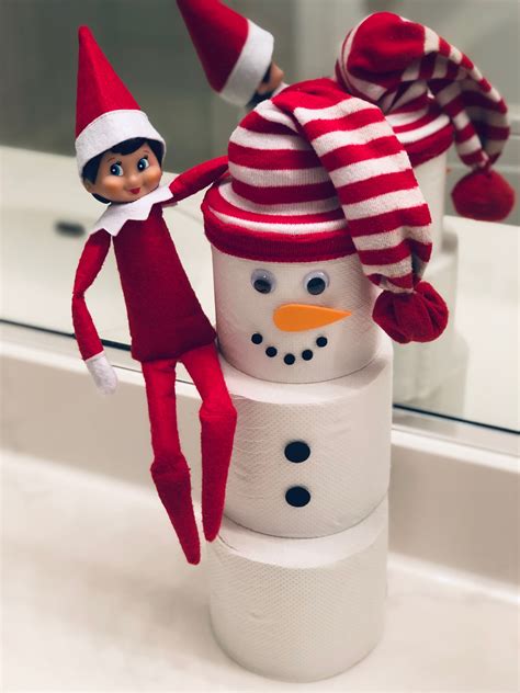 Elf On The Shelf Toilet Paper Snowman Toilet Paper Crafts Elf On The