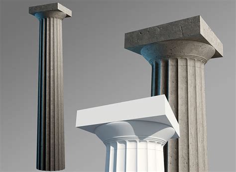 Archaic Greek Doric Column 3d Model Cgtrader