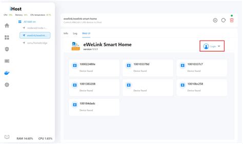 Add On EWeLink Smart Home EWeLink