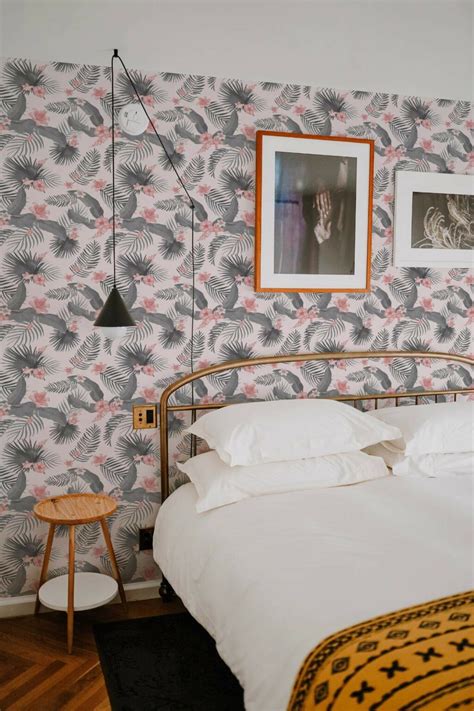 Beige Boho Leaf Wallpaper Peel And Stick Or Non Pasted