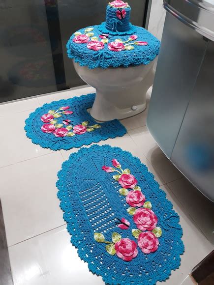 Jogo De Banheiro Flor Nicolly Elo