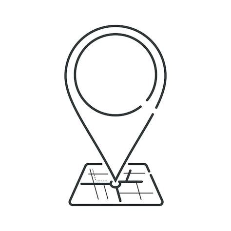 Premium Vector Gps Location Icon Vector Map Outline Illustration Global Positioning System