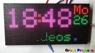 X RGB Led Matrix Clock With Arduino Doovi