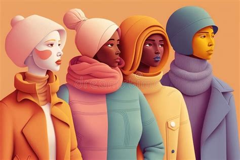 Diverse Multiethnic Women Group Cultural Diversity And Embracing